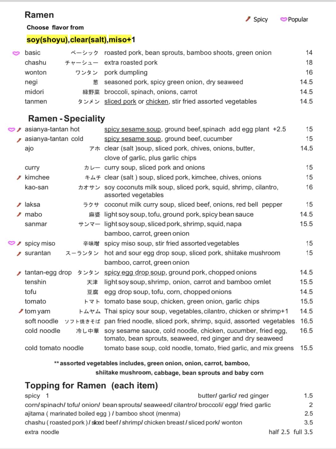 Hiyashi Chuka @ RamenYa - Ramen Directory